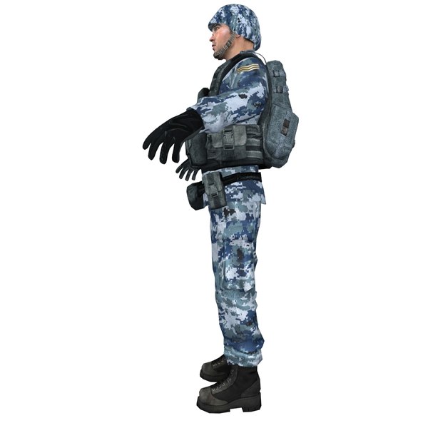3d human military