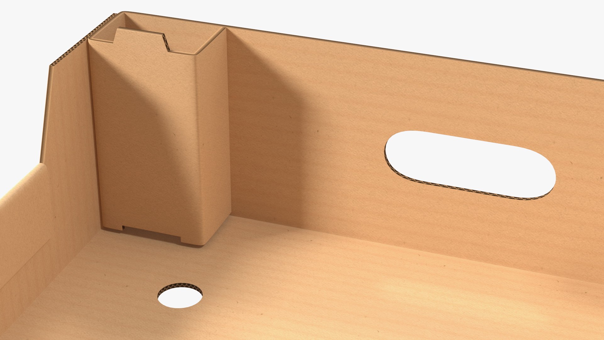 Corrugated Cardboard Tray Box 3D model - TurboSquid 1788023