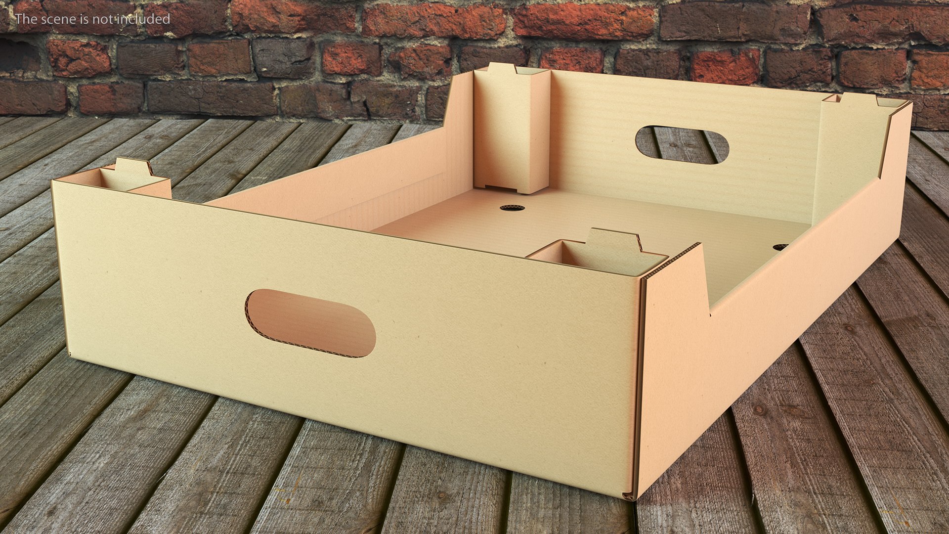 Corrugated Cardboard Tray Box 3D Model - TurboSquid 1788023