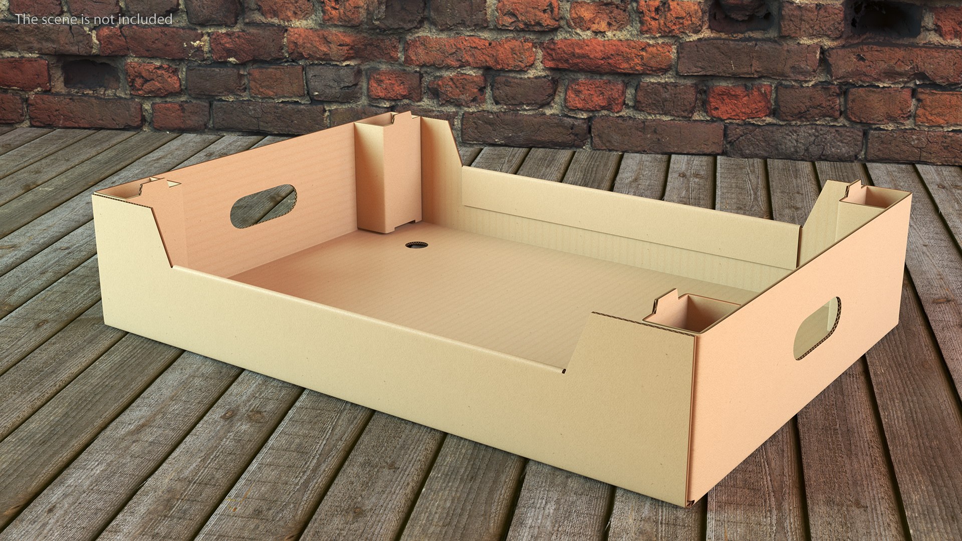 Corrugated Cardboard Tray Box 3D Model - TurboSquid 1788023