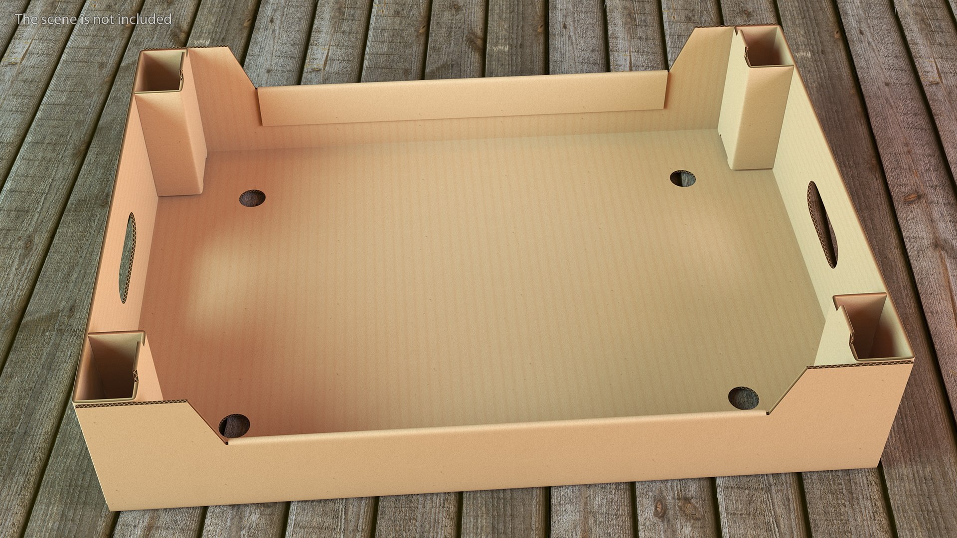 Corrugated Cardboard Tray Box 3D Model - TurboSquid 1788023