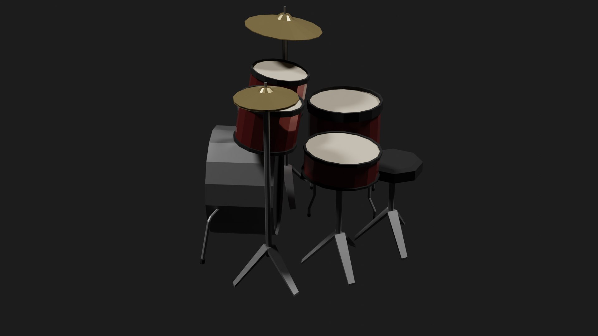 Lowpoly Drums 3D Model - TurboSquid 1864671