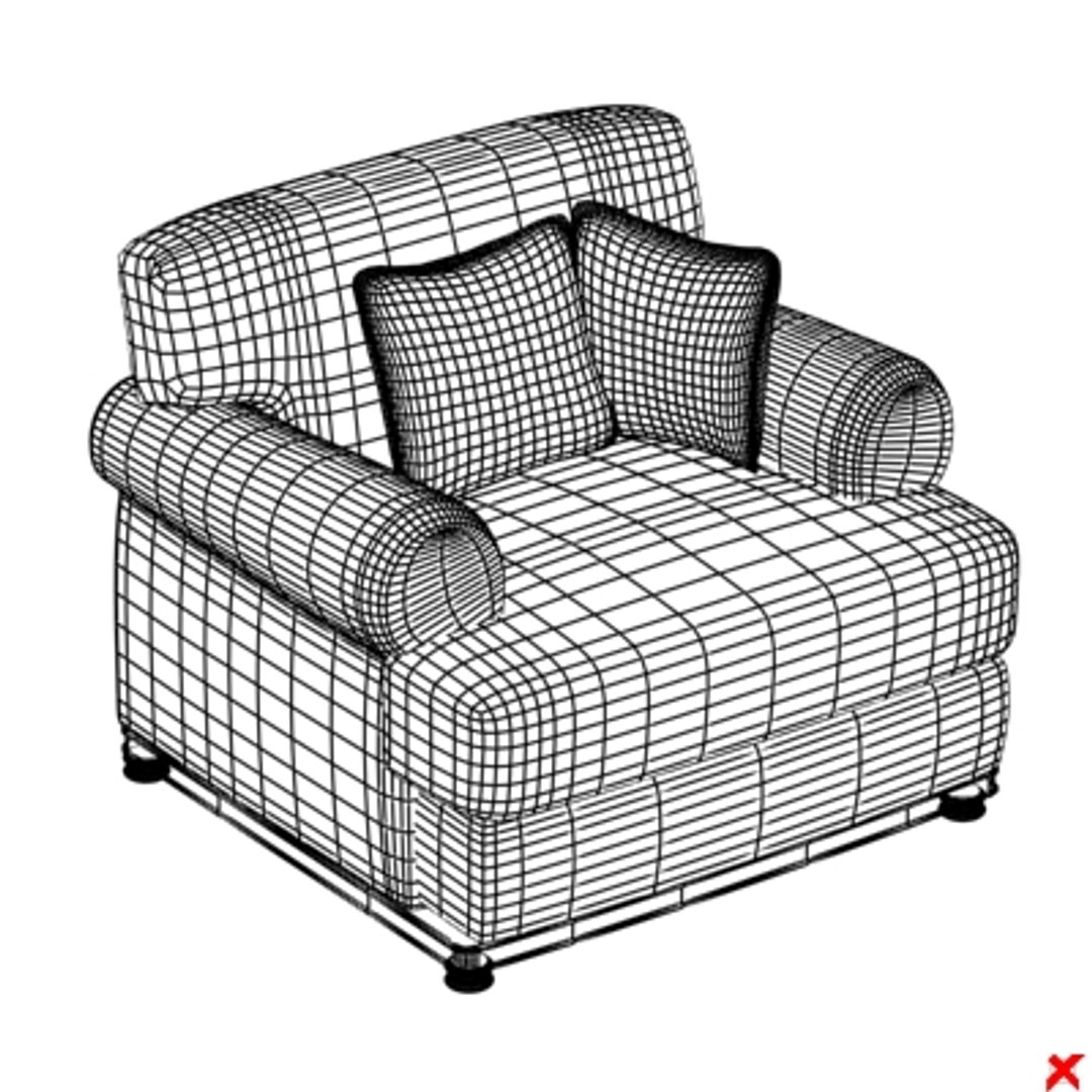 3d Armchair Chair Model
