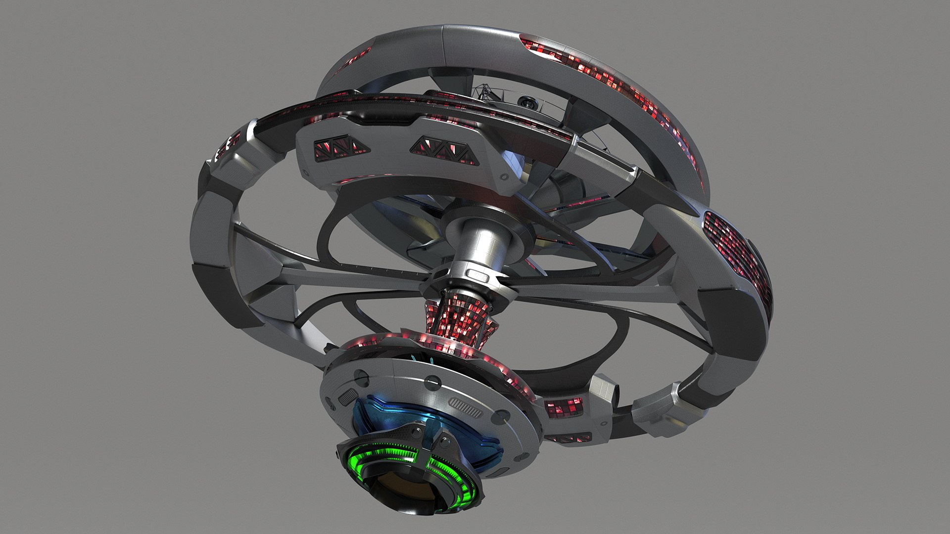 Small Space Station Concept 3D Model - TurboSquid 2264705