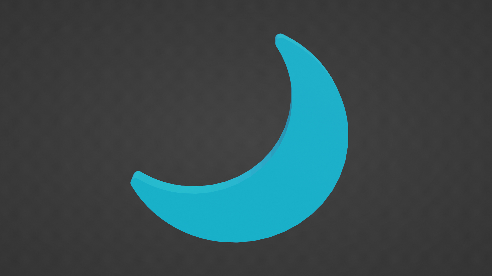 3D Model Blue Crescent Moon - TurboSquid 2188466