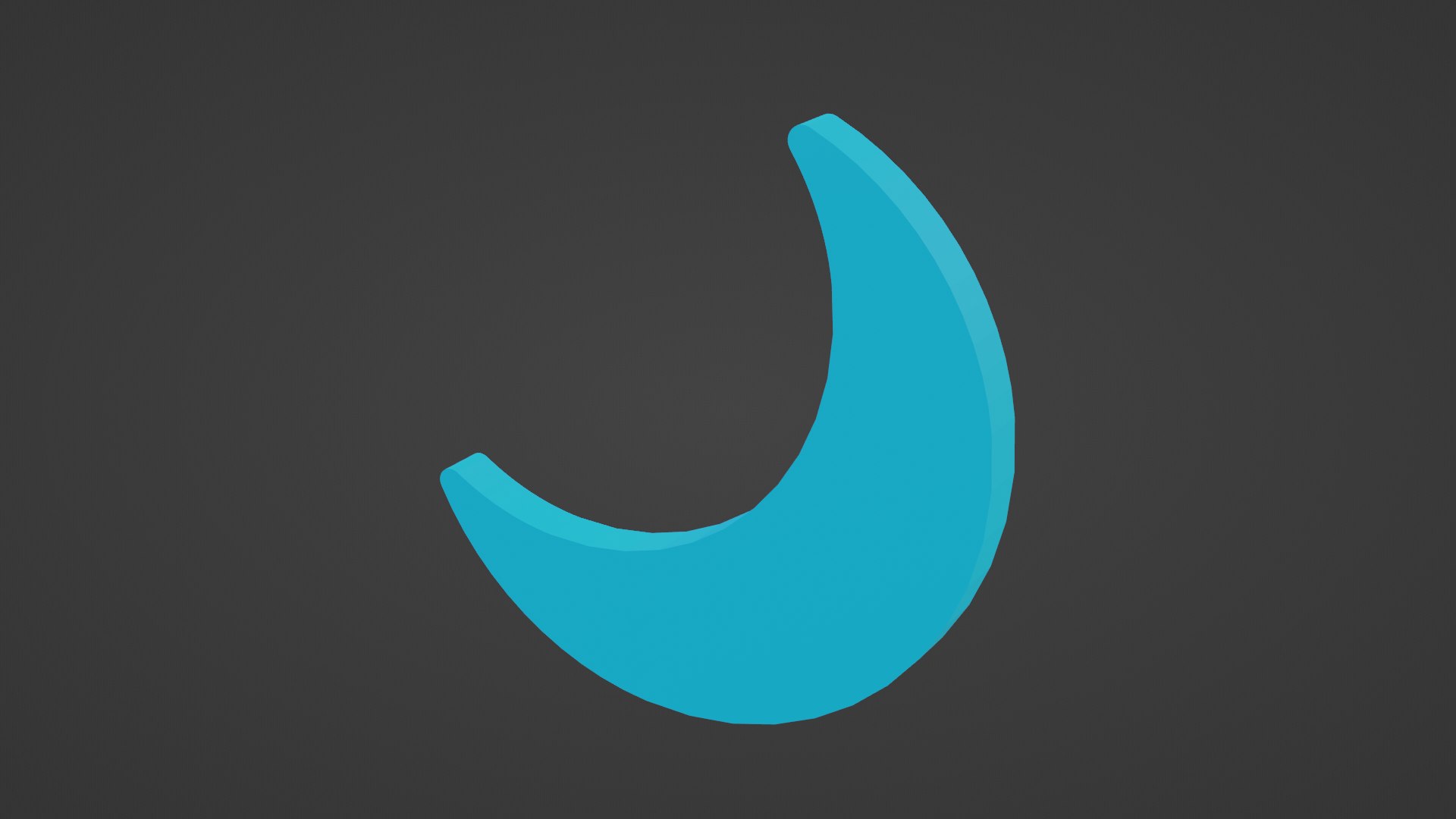 3D Model Blue Crescent Moon - TurboSquid 2188466