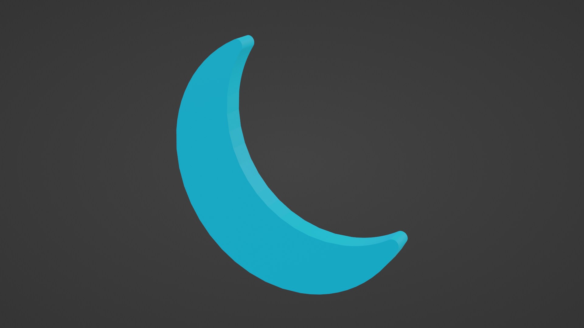 3D Model Blue Crescent Moon - TurboSquid 2188466
