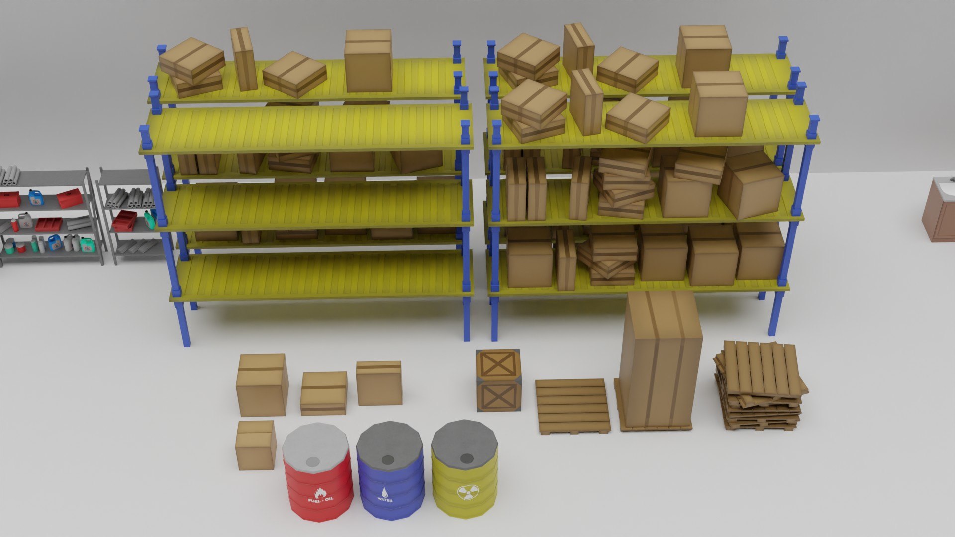 3D Home And Office And Warehouse Stuff Low Poly - TurboSquid 1974016