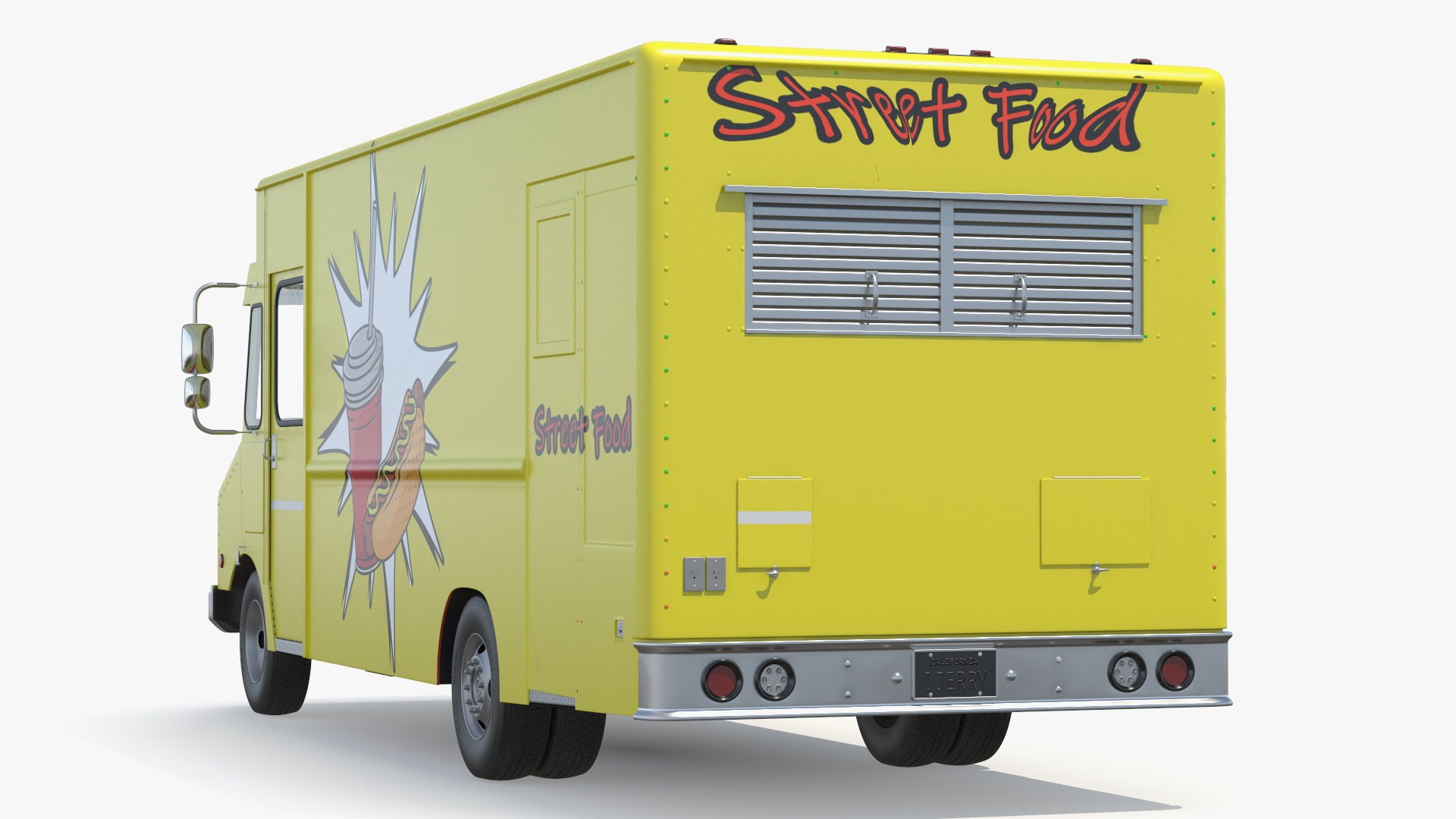 3D Urban Street Food Stand Truck Simplified - TurboSquid 2414275