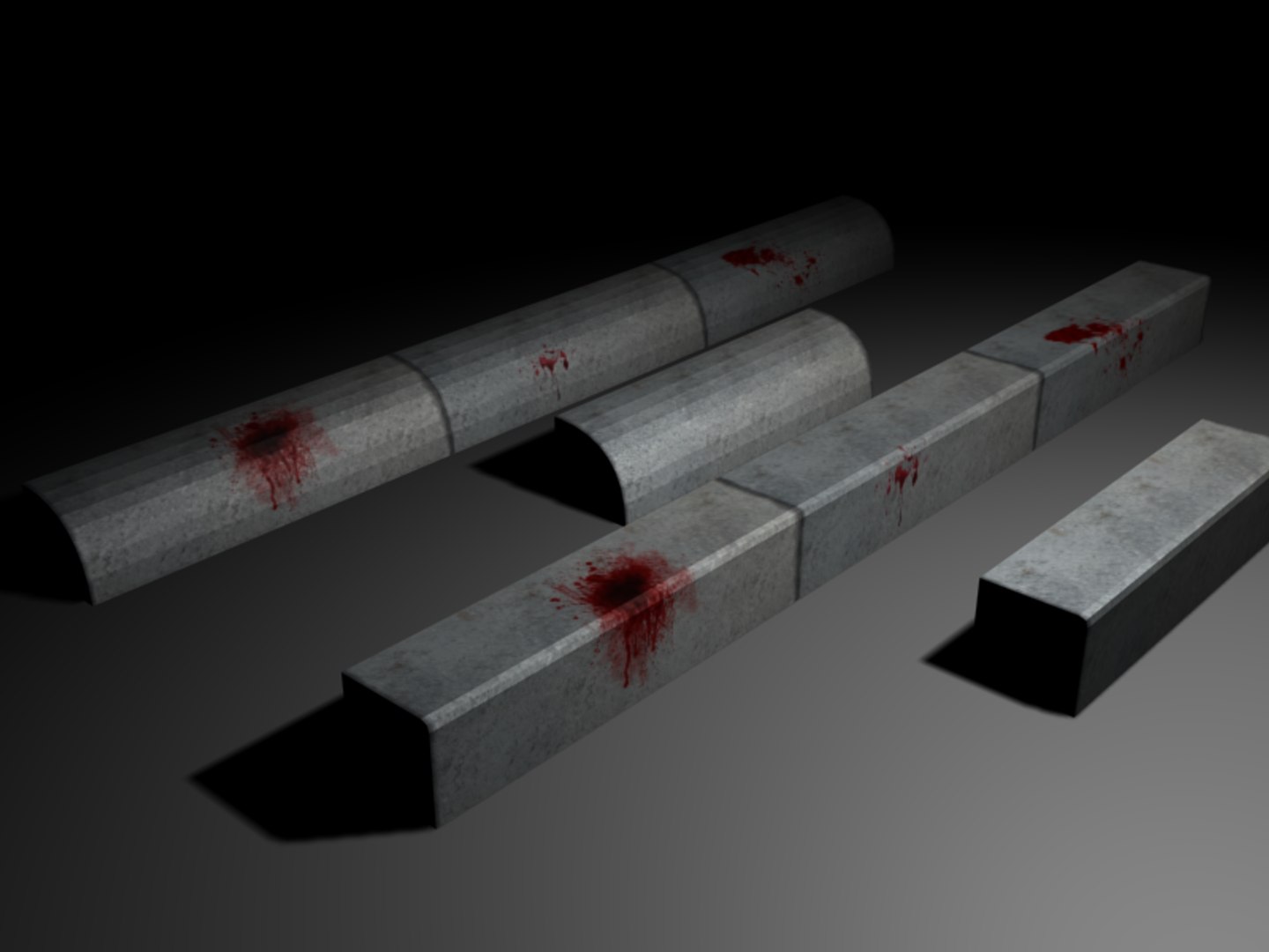 3d model curb set