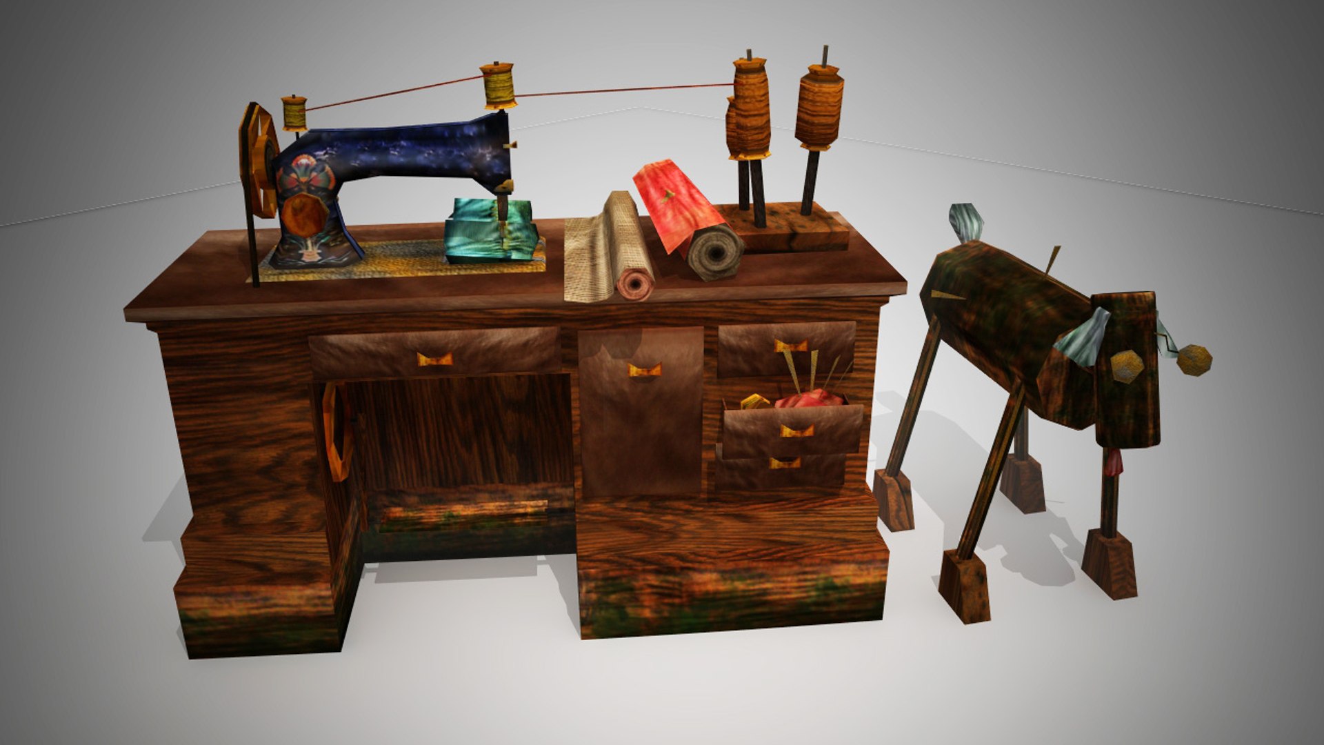 3d Sewing Table Model
