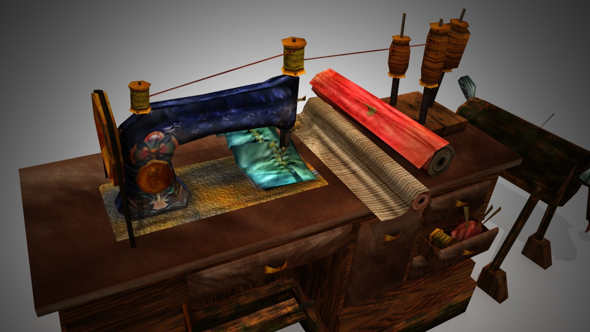 3d Sewing Table Model