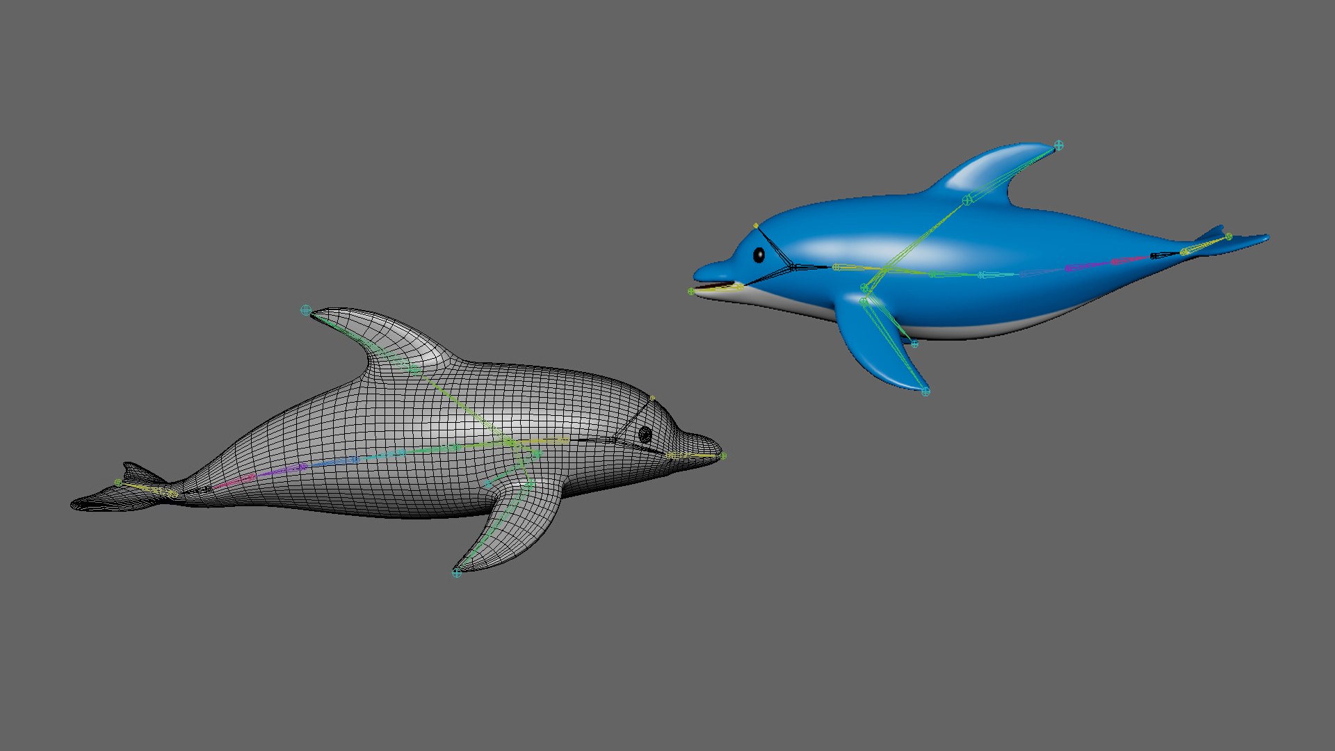 Low Poly - Cartoon Dolphin 2 Rigged 3D Model - TurboSquid 2380720