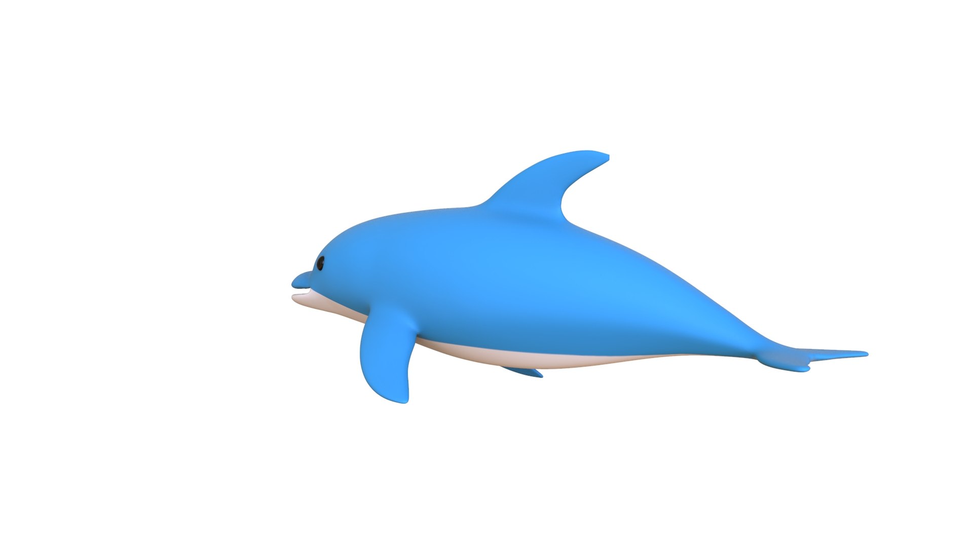Low Poly - Cartoon Dolphin 2 Rigged 3D Model - TurboSquid 2380720