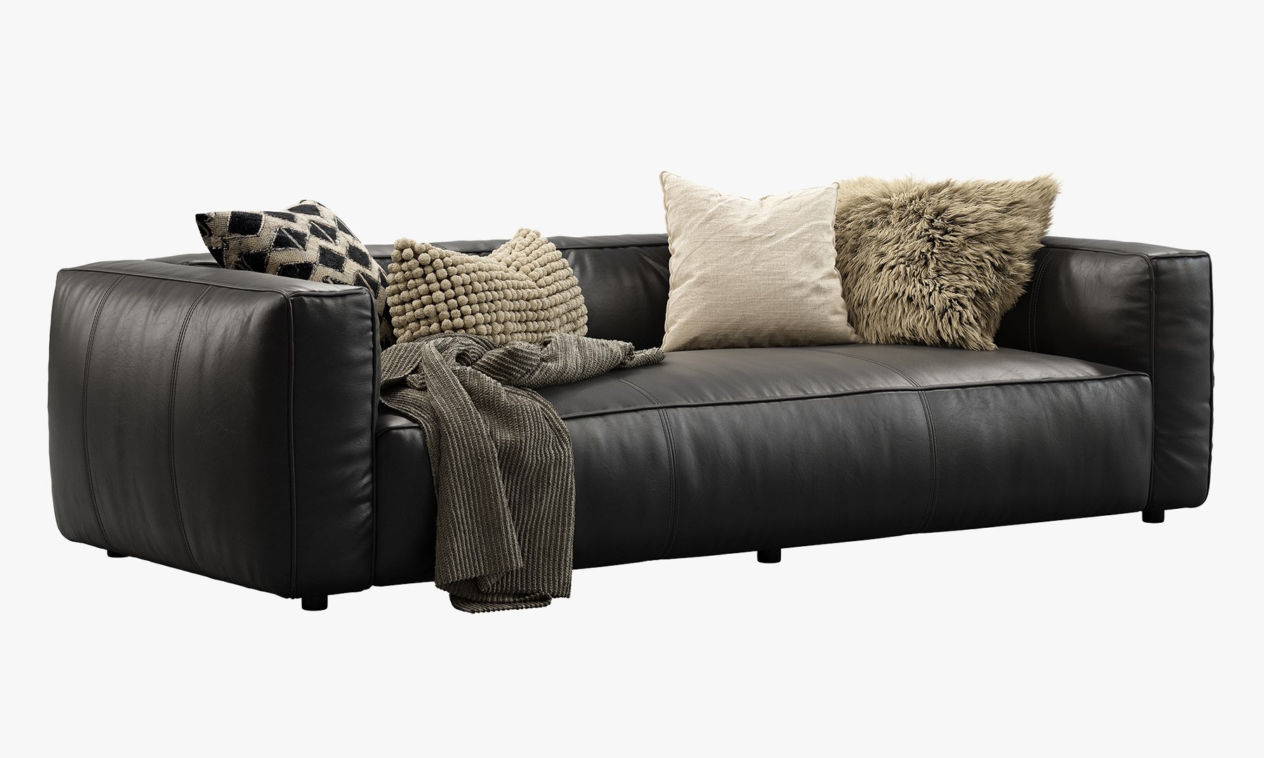 Joybird Jaxon Leather Sofa 3D Model - TurboSquid 2222759