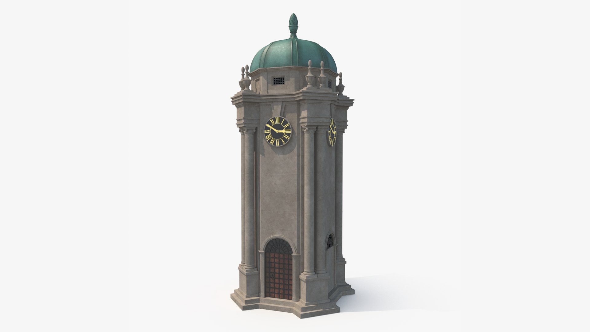 3D Ancient Clock Tower - TurboSquid 2289766