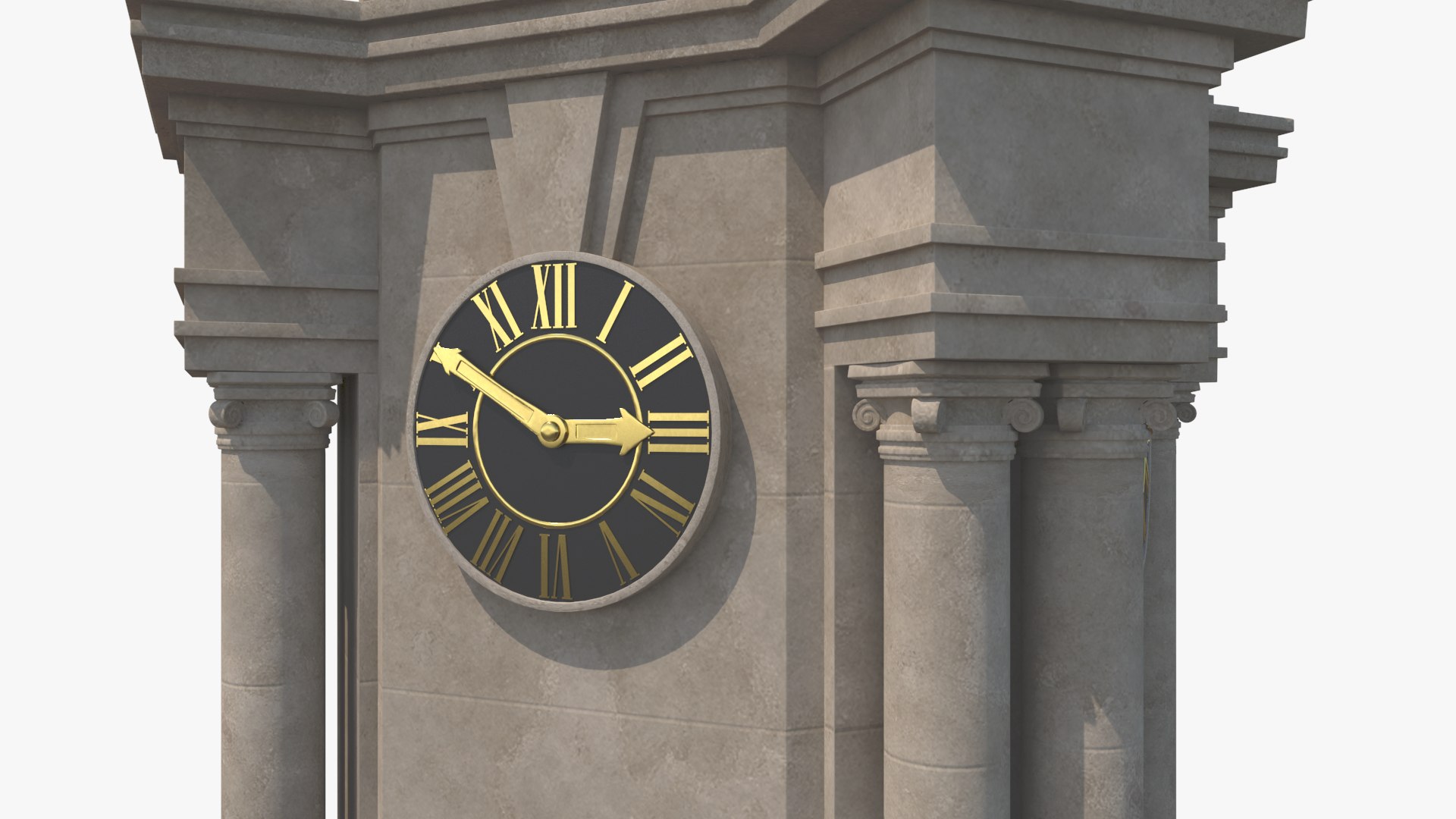 3D Ancient Clock Tower - TurboSquid 2289766