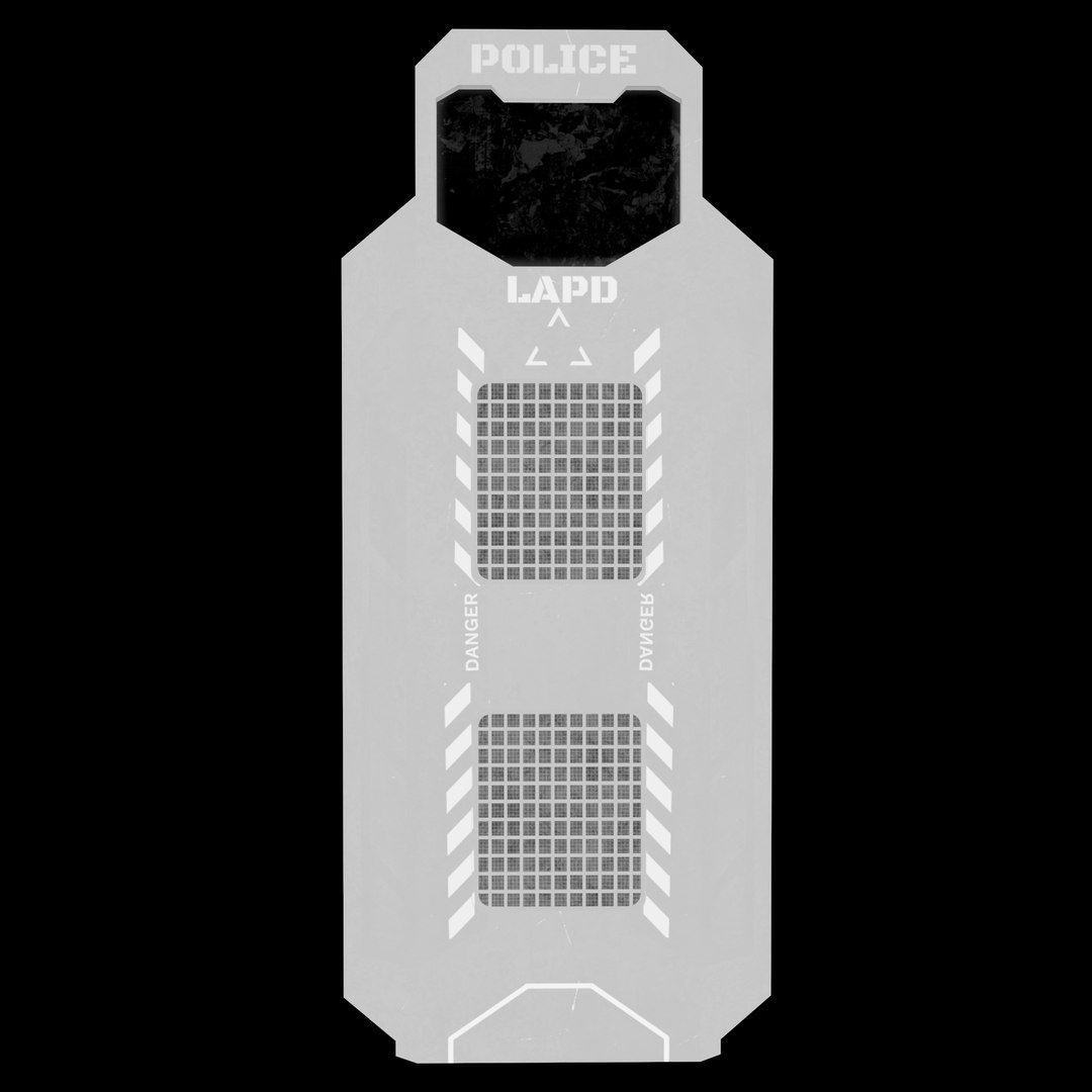 3D Sci-fi Police Shield Model - TurboSquid 1869324