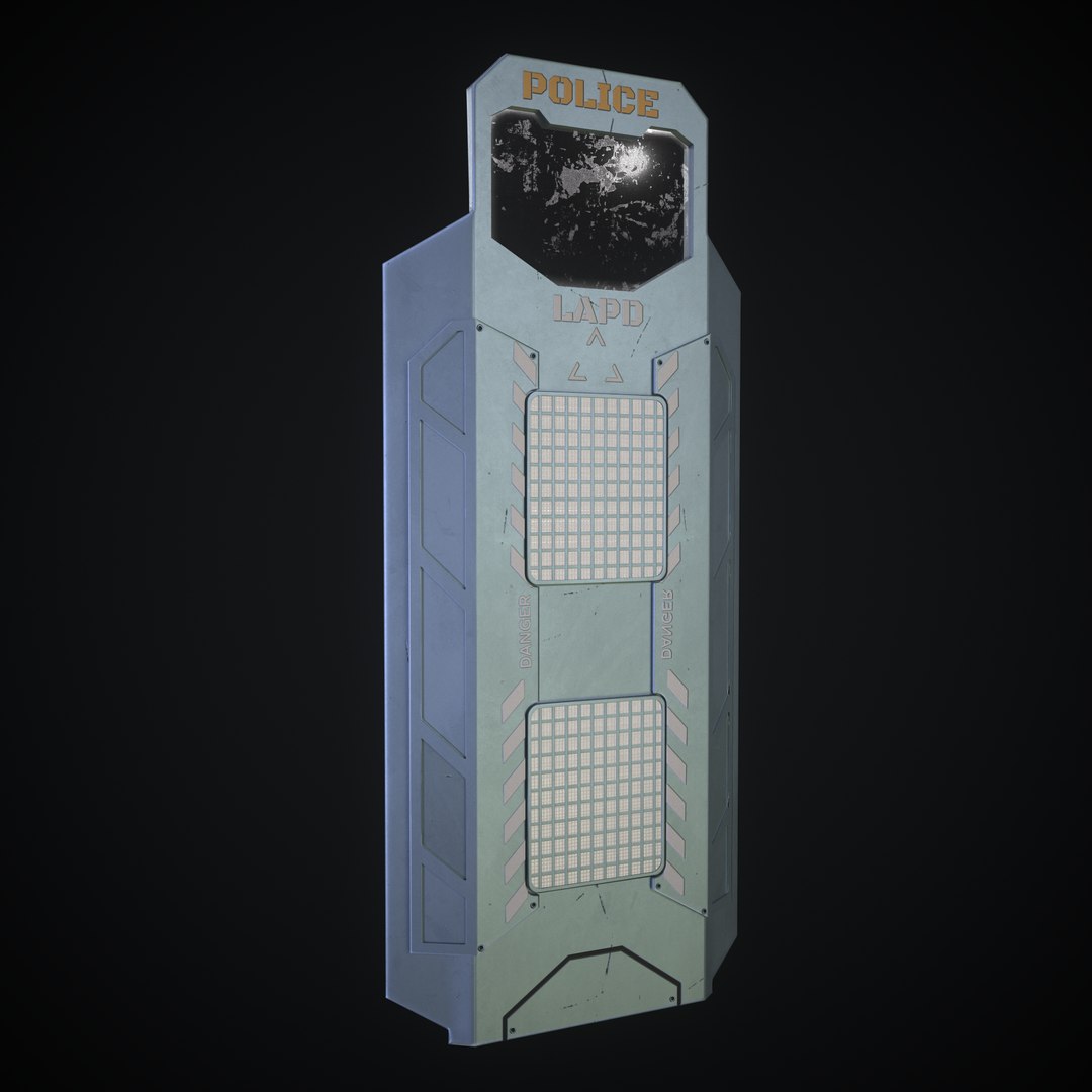3D Sci-fi Police Shield Model - TurboSquid 1869324