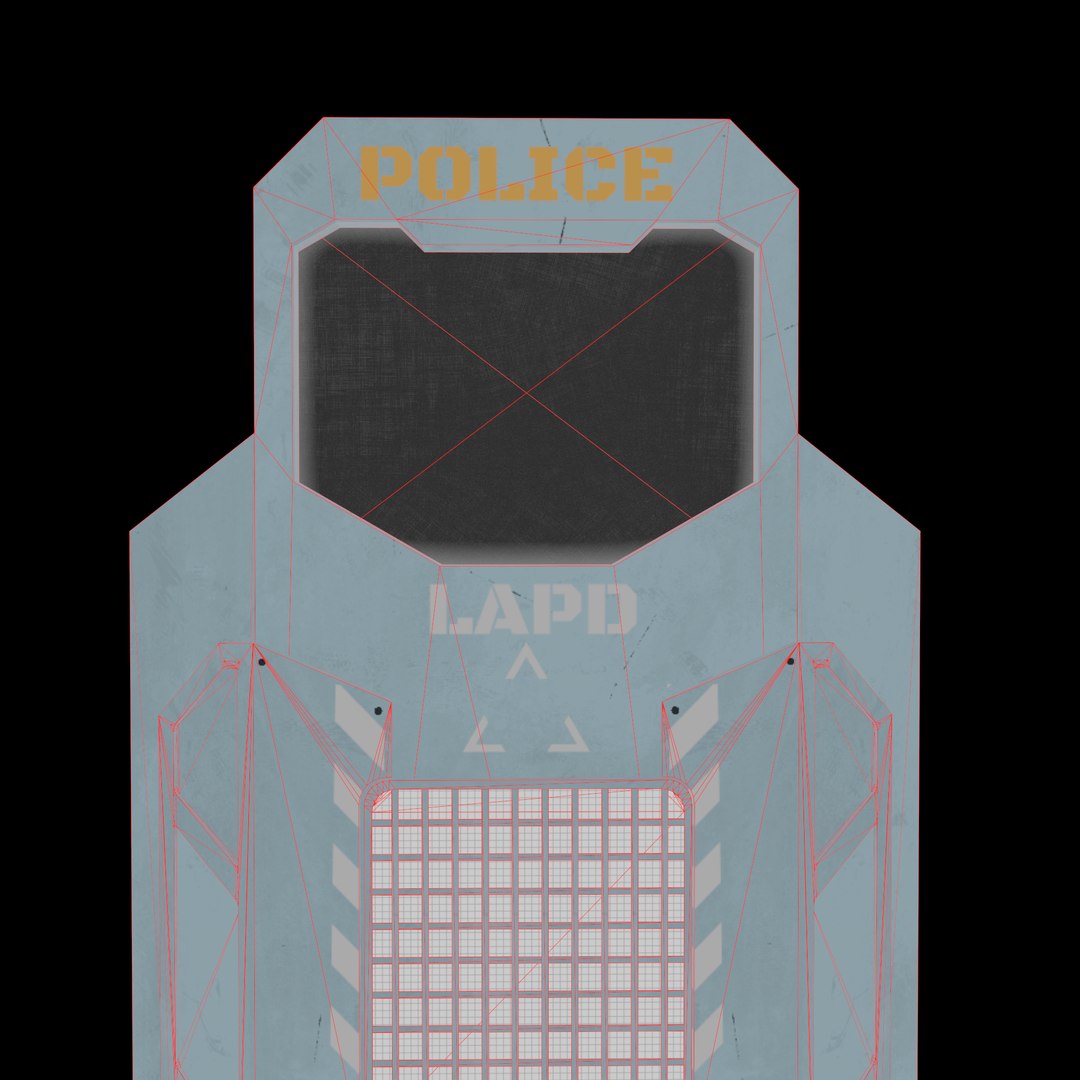 3D Sci-fi Police Shield Model - TurboSquid 1869324