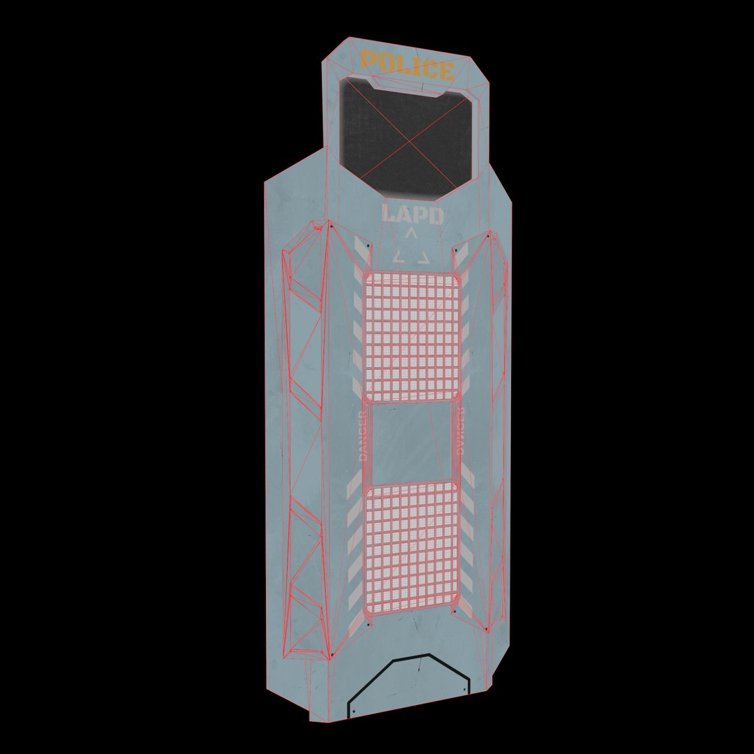 3D Sci-fi Police Shield Model - TurboSquid 1869324