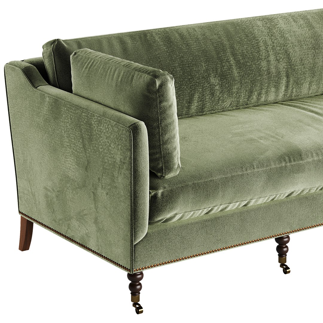 One Kings Lane Margot 90 Velvet Sofa 3D Model - TurboSquid 1999295