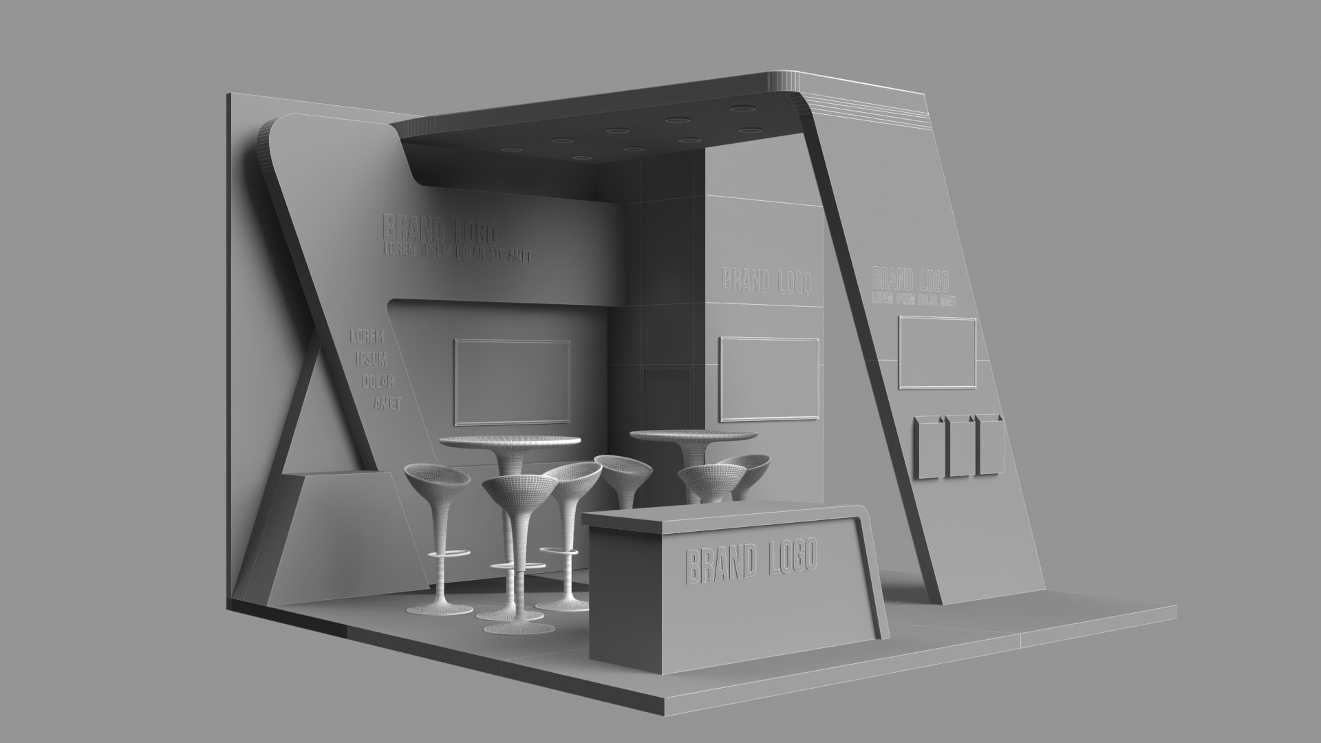 Stand Advertising Model - TurboSquid 1620846