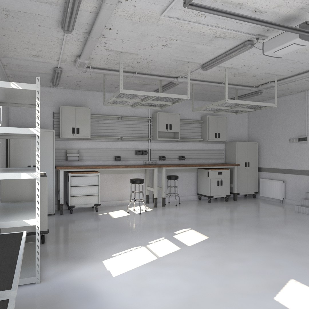 3D Home Garage Interior 1 Vray - TurboSquid 2126949