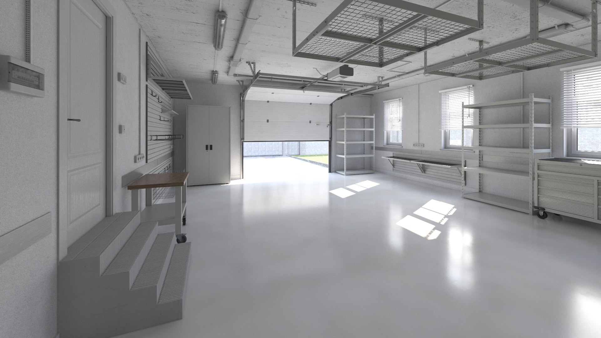 3D Home Garage Interior 1 Vray - TurboSquid 2126949
