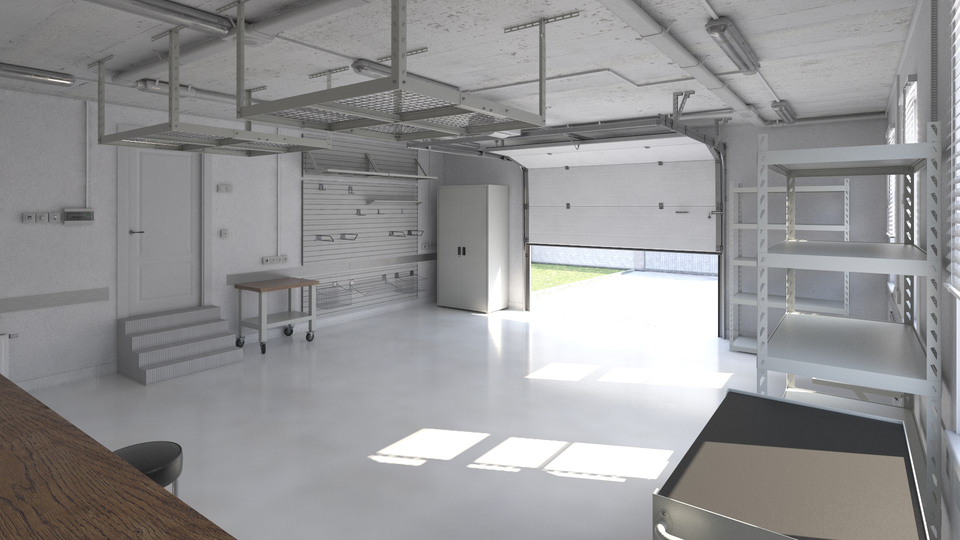 3D Home Garage Interior 1 Vray - TurboSquid 2126949