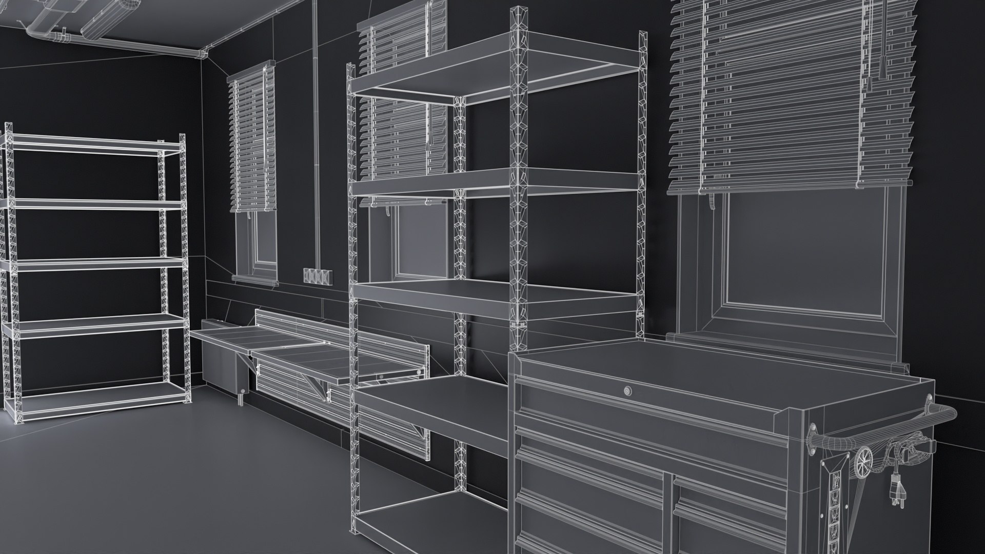 3D Home Garage Interior 1 Vray - TurboSquid 2126949