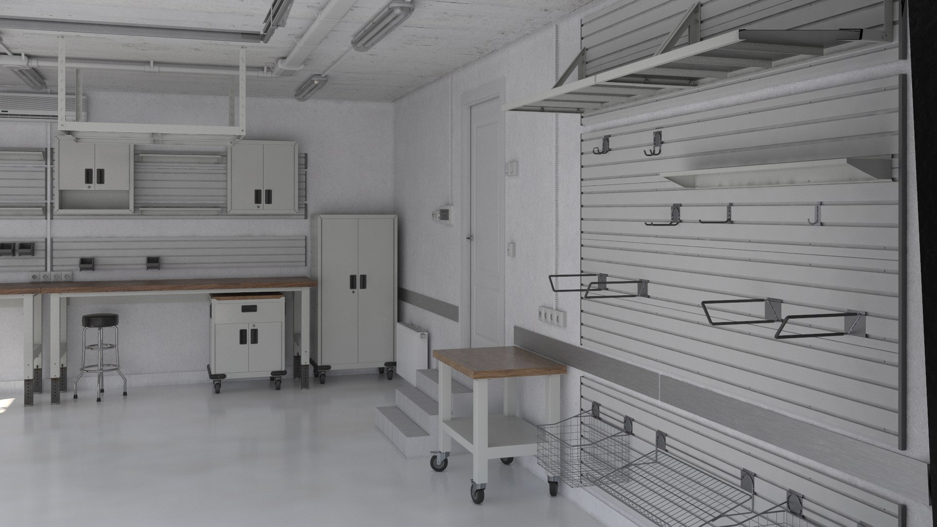 3D Home Garage Interior 1 Vray - TurboSquid 2126949