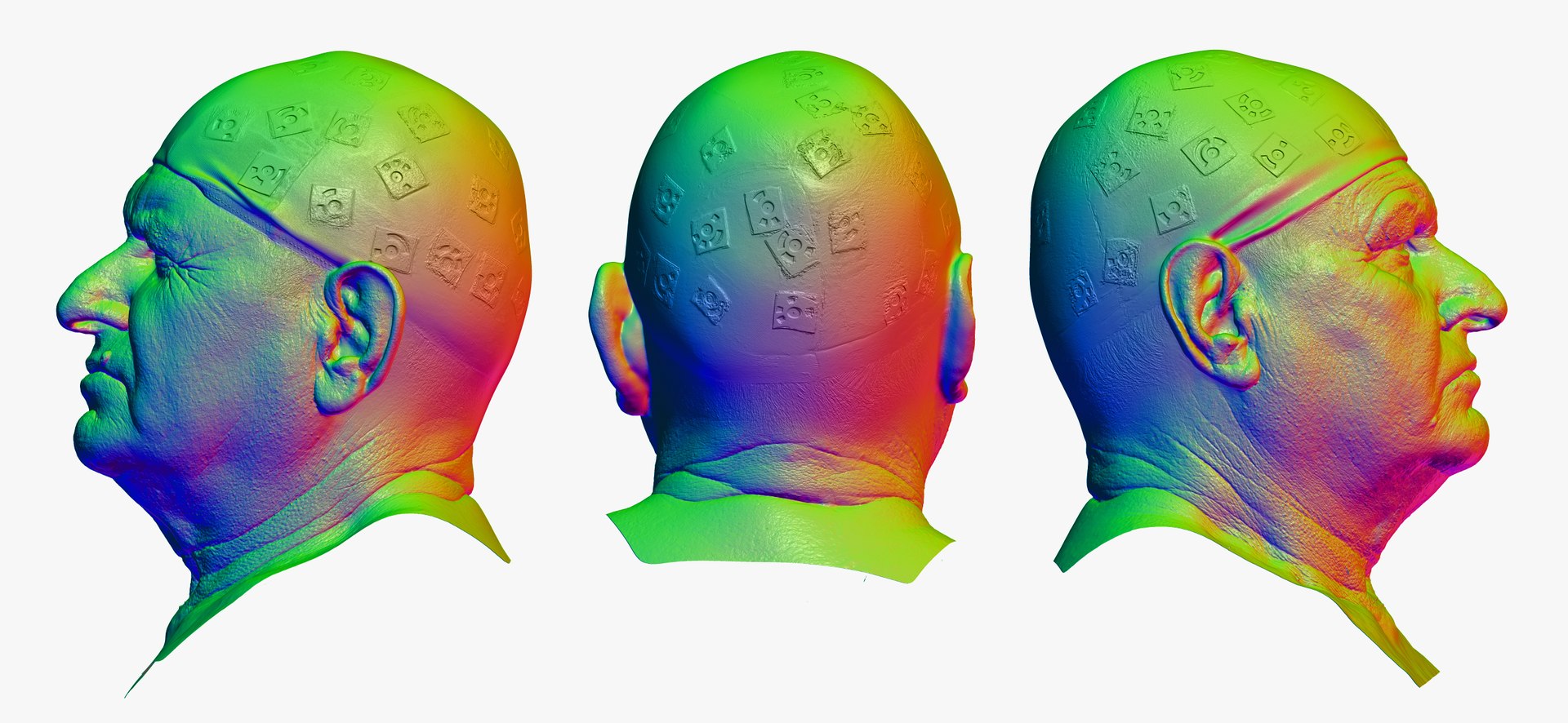 3D Homer Human Head Wink Left AU46 Clean Scan - TurboSquid 1748820