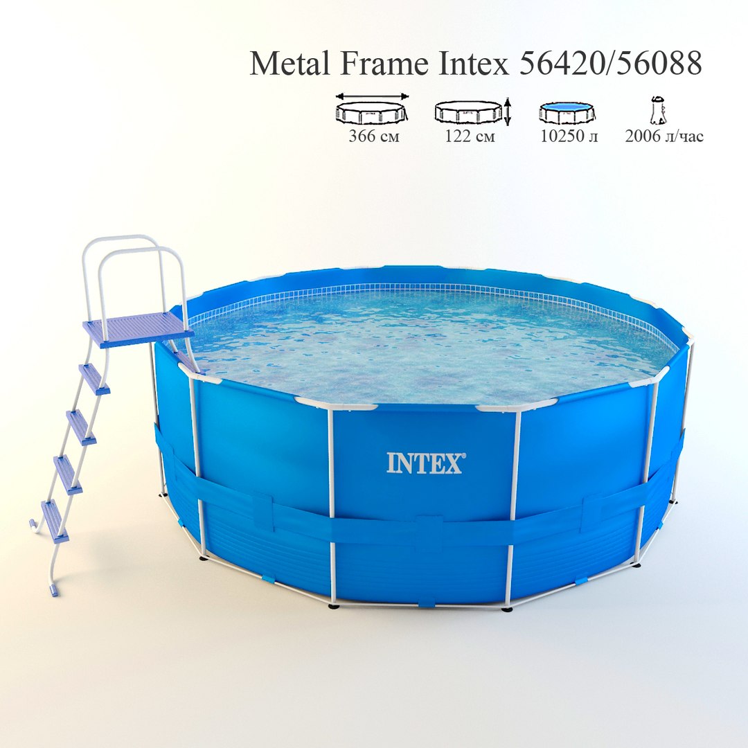 frame pool intex 56420 3d max