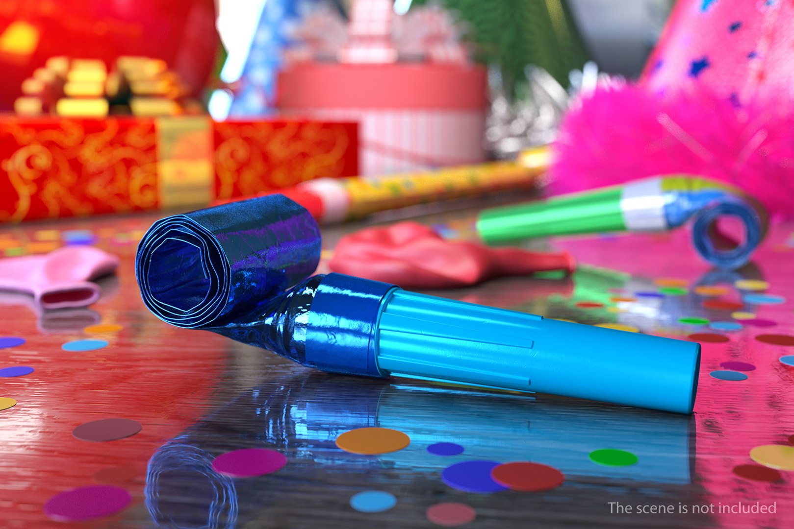 3D Blue Air Whistle - TurboSquid 1388225