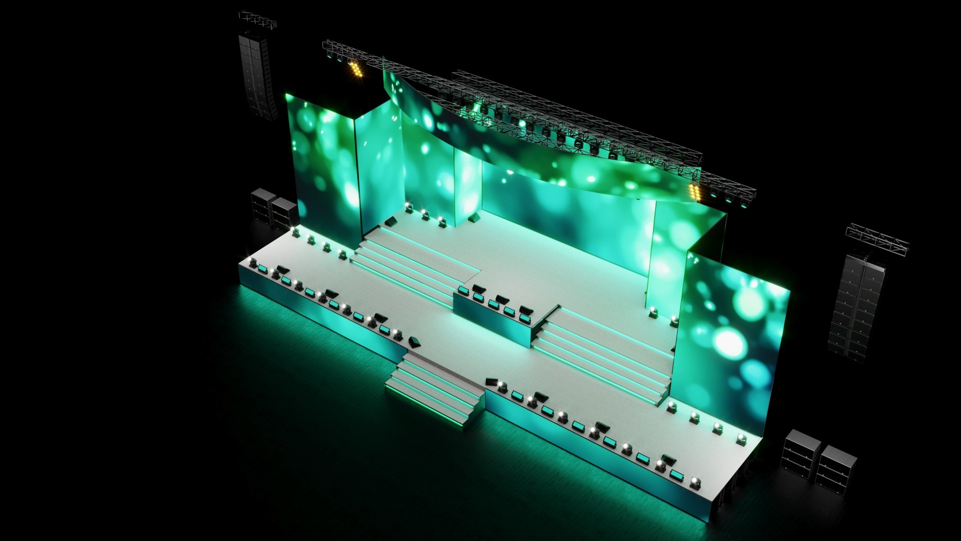 3D Concert Stage 4 Design - TurboSquid 2153957