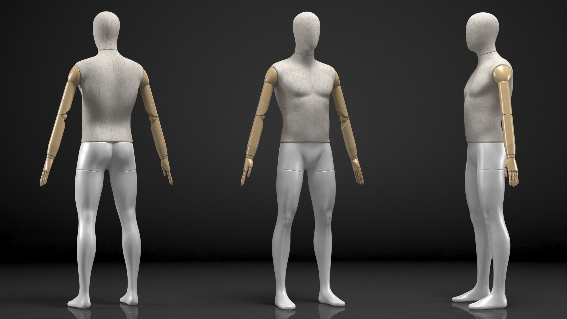 3D Flexible Manikin Rigged for Maya - TurboSquid 1859740