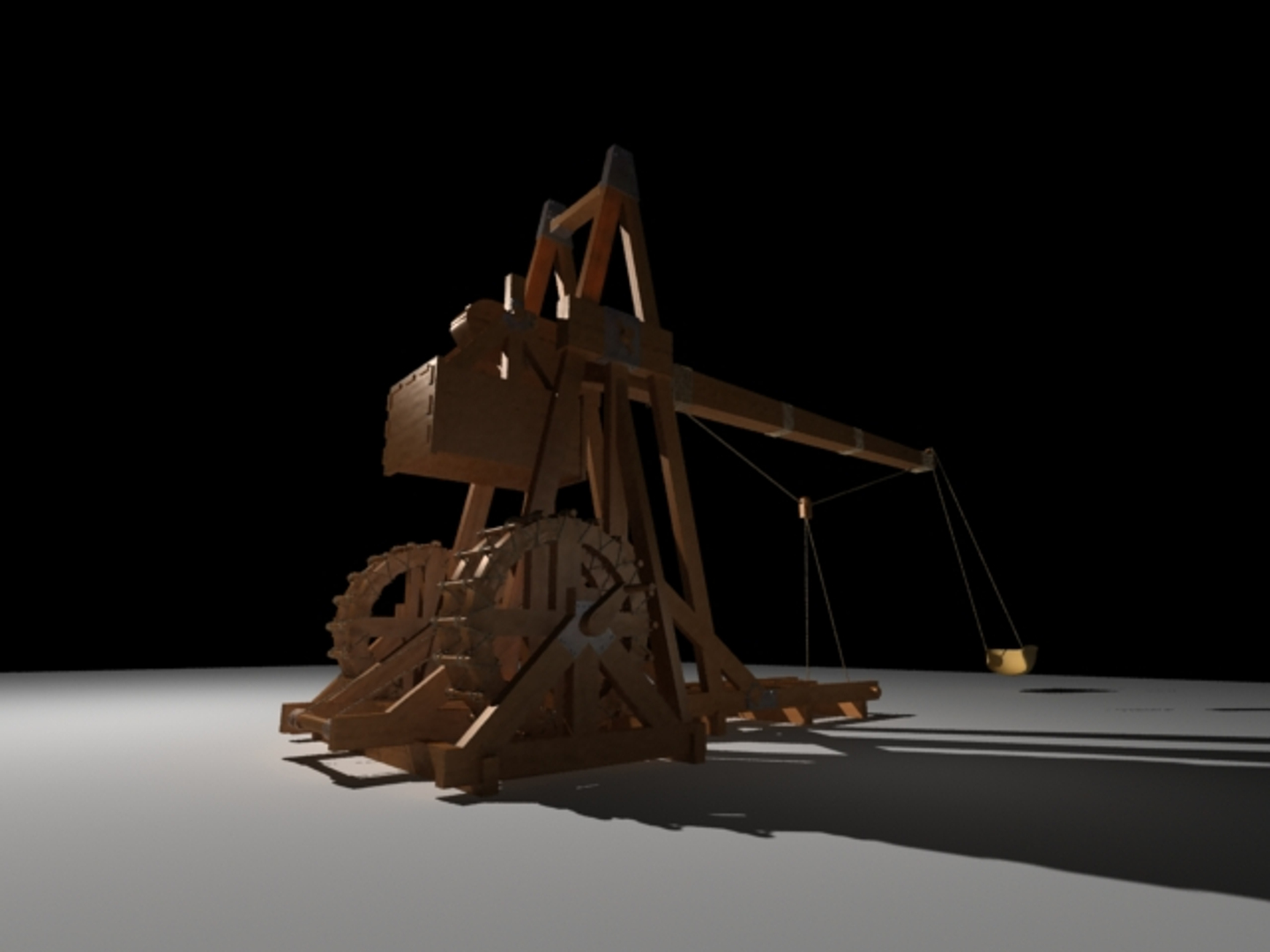 medieval trebuchet 3d max