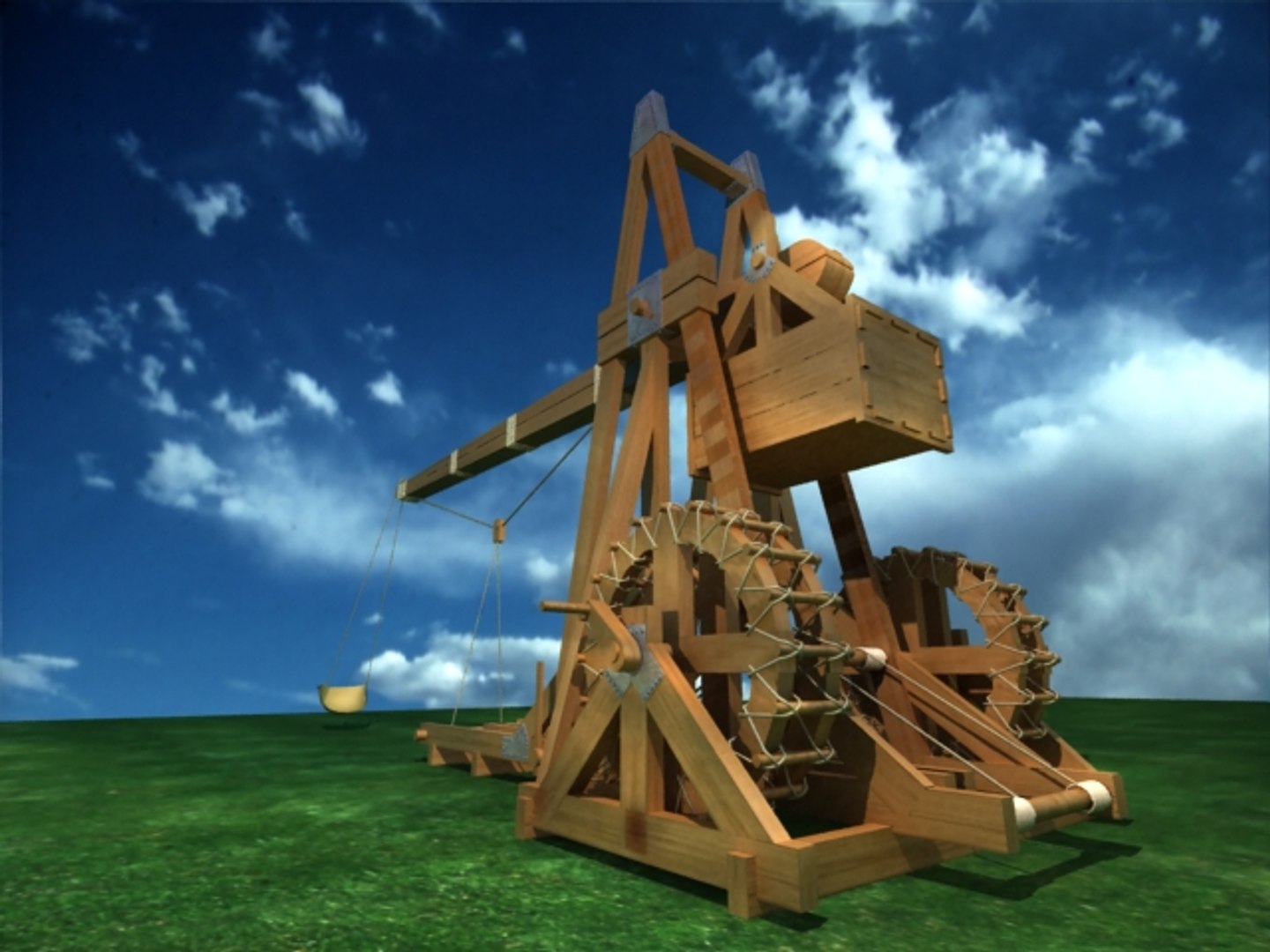 medieval trebuchet 3d max