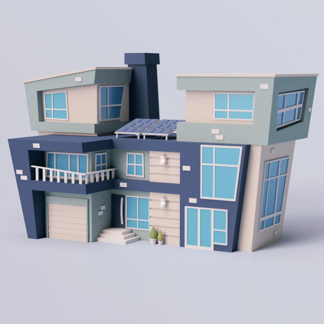 Cartoon Modern House 05 3D Model - TurboSquid 1896248