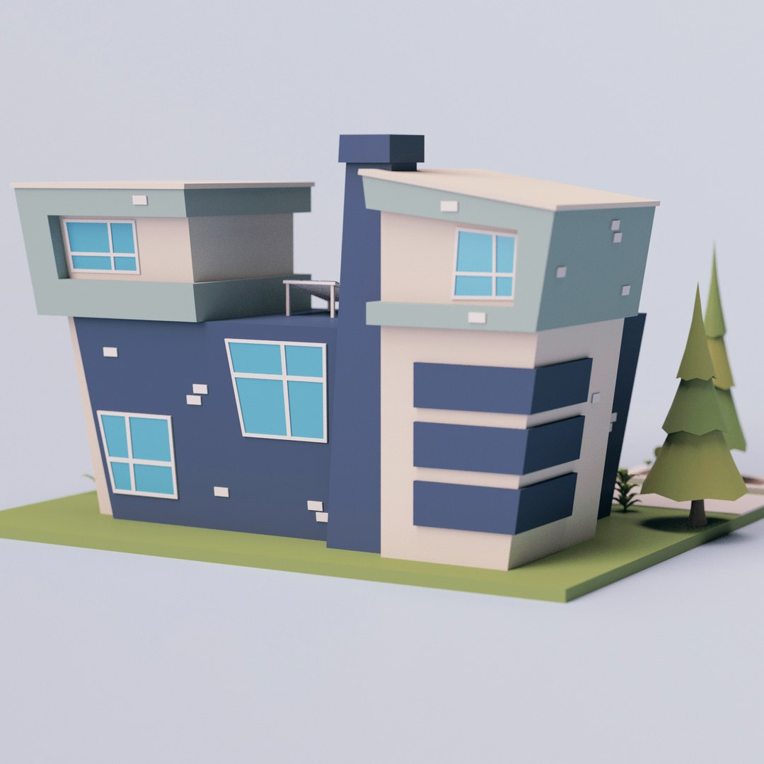 Cartoon Modern House 05 3D Model - TurboSquid 1896248