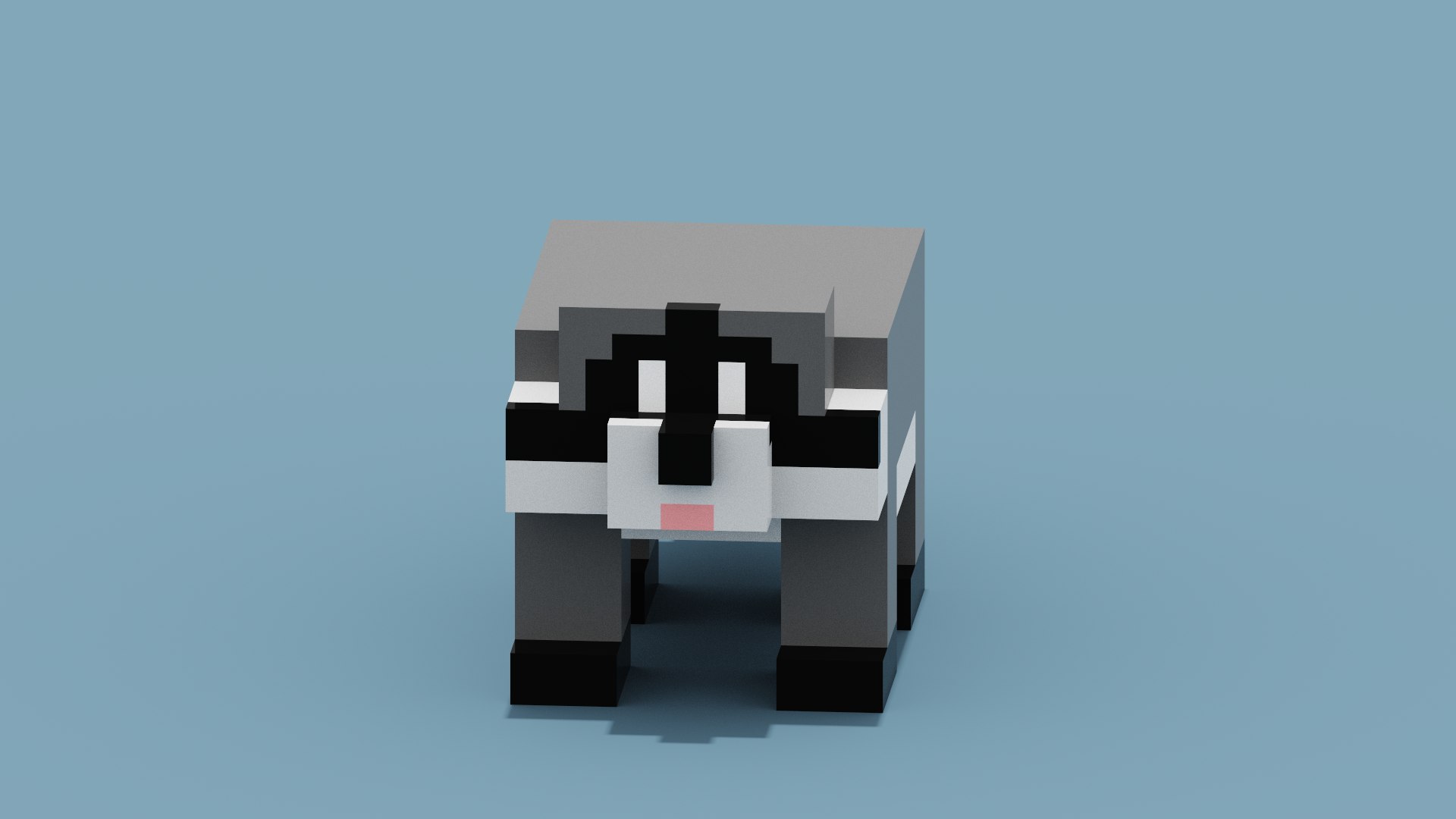3D Voxel Raccoon Model - TurboSquid 1955609