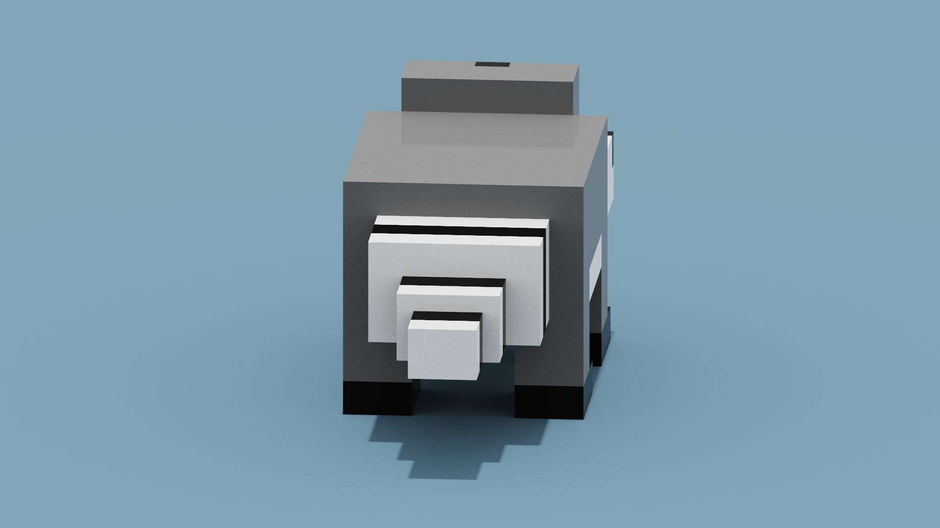 3D Voxel Raccoon Model - TurboSquid 1955609