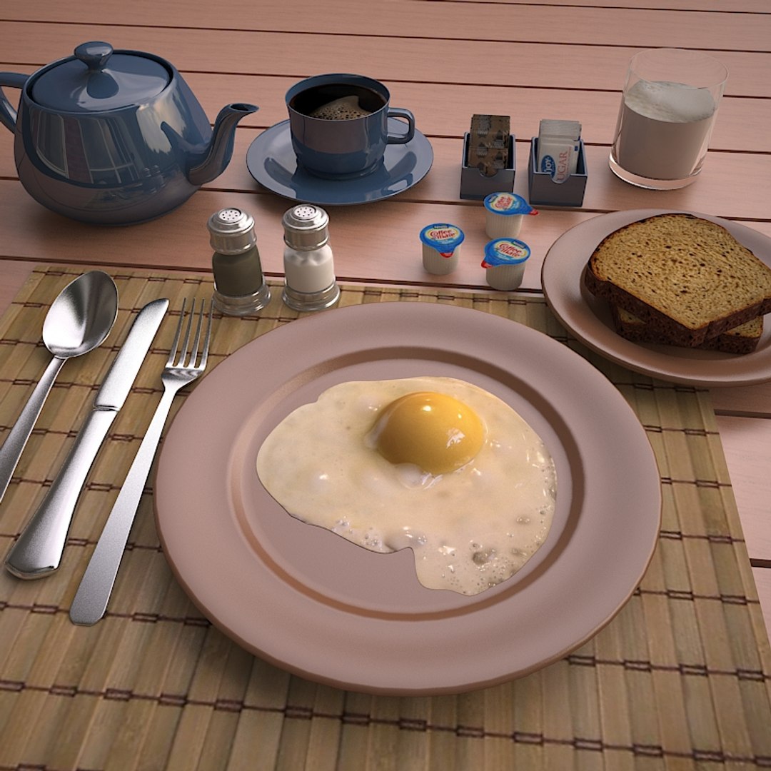 3d Model Breakfast V
