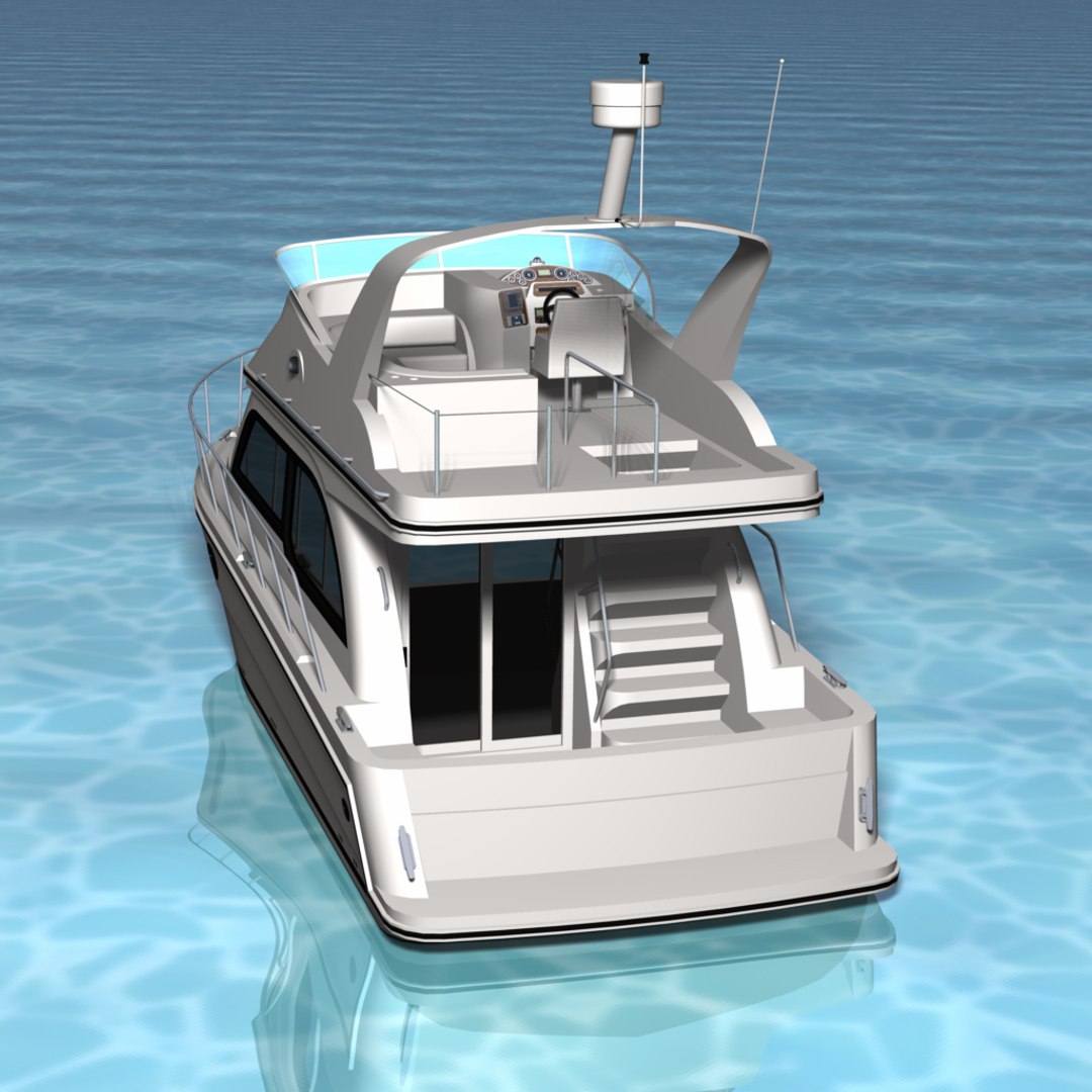 3d model cabin cruiser boat