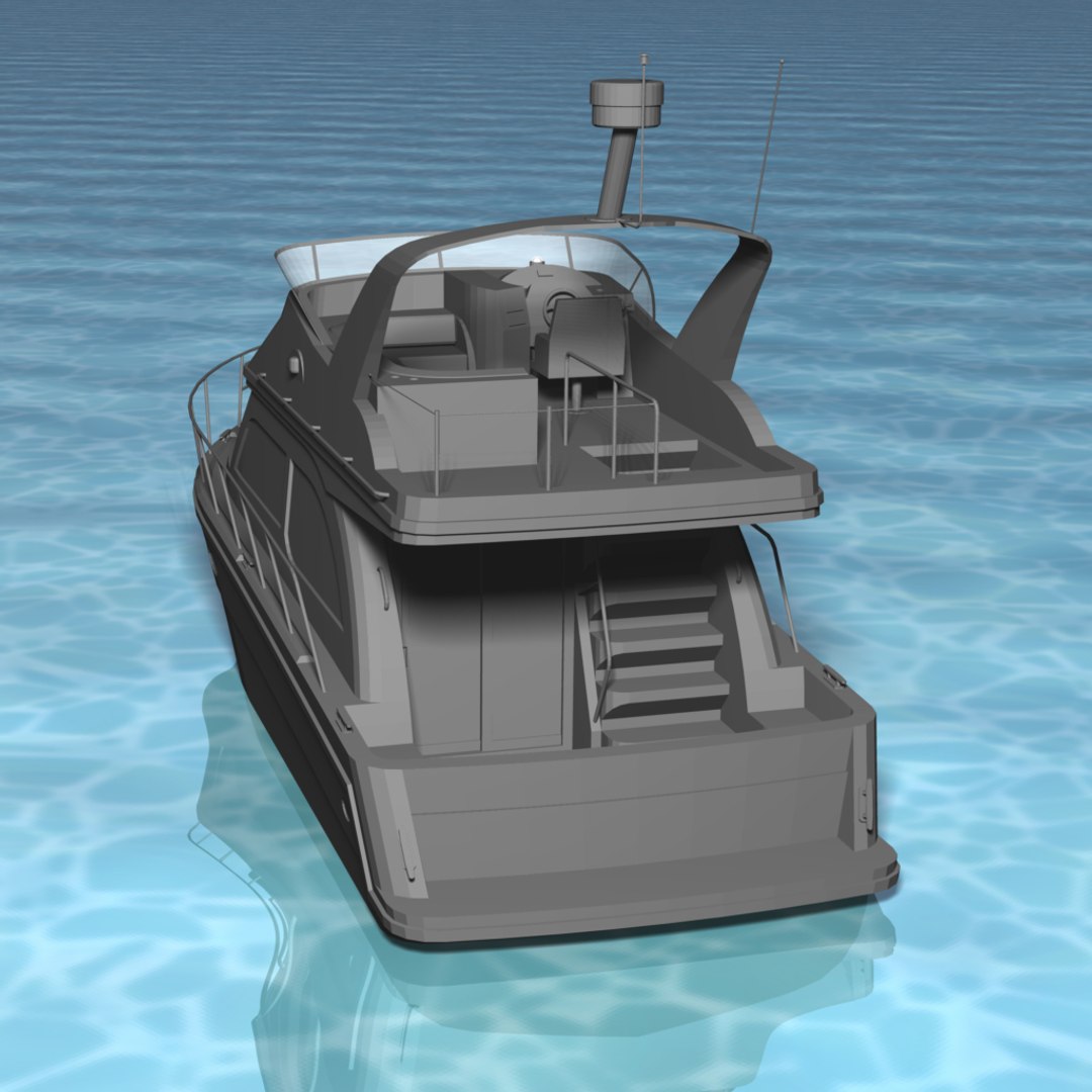 3d model cabin cruiser boat