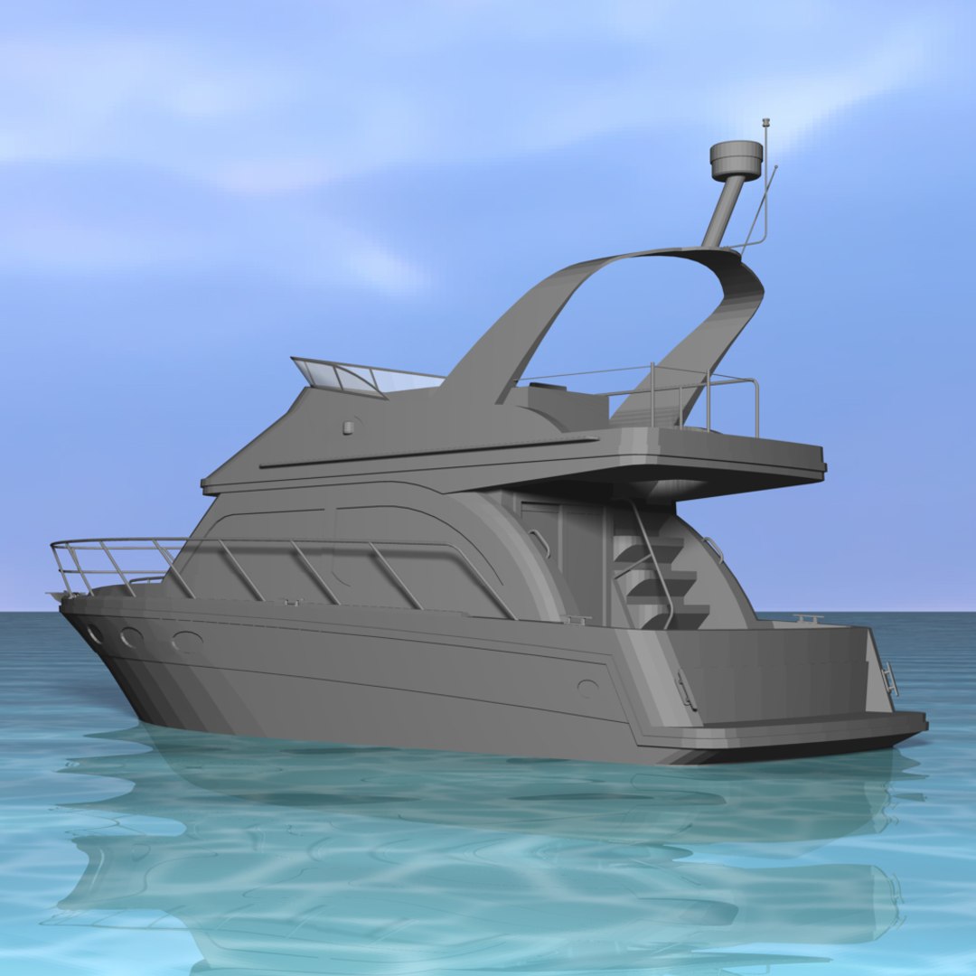 3d model cabin cruiser boat