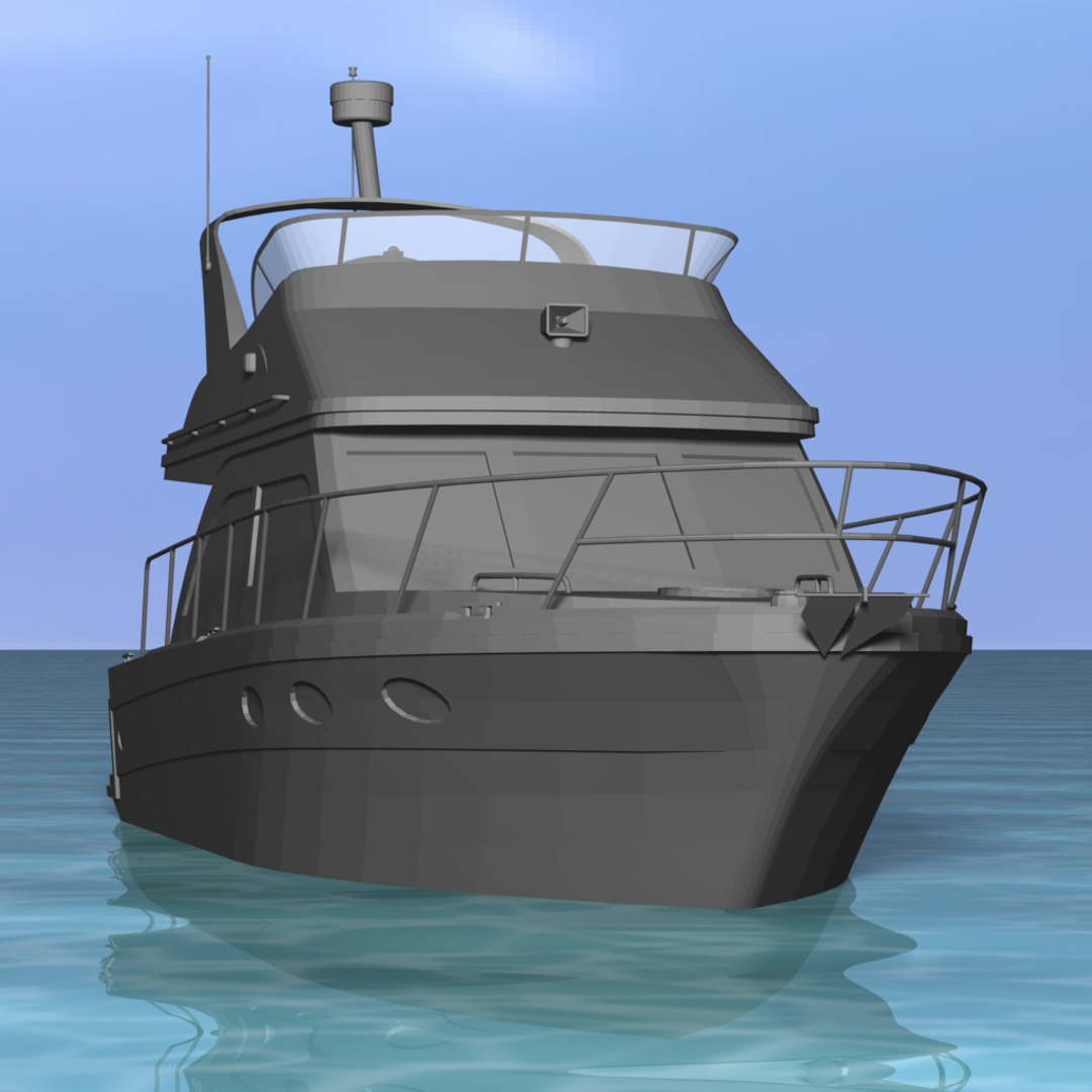 3d model cabin cruiser boat