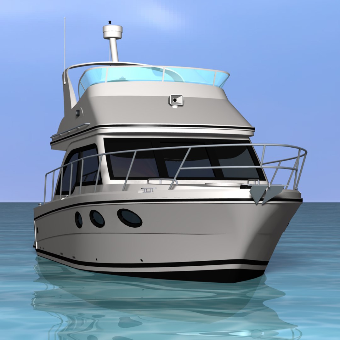 3d model cabin cruiser boat
