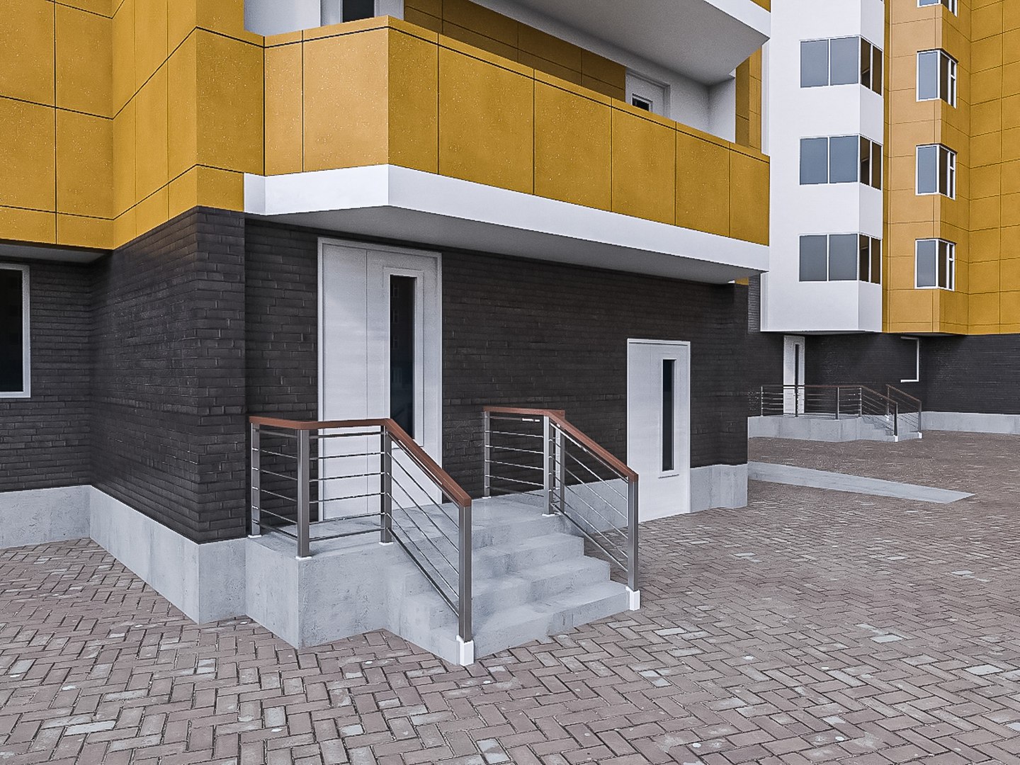 3D model High-rise Residential Apartment Buildings - TurboSquid 1751201